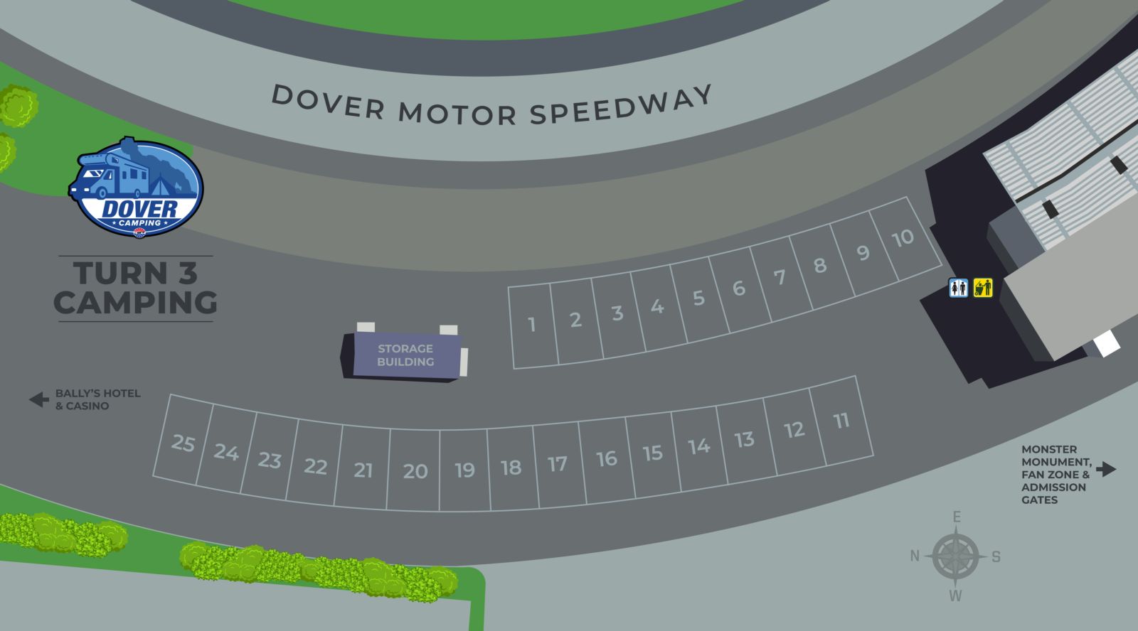 Facility Maps | Events | Dover Motor Speedway